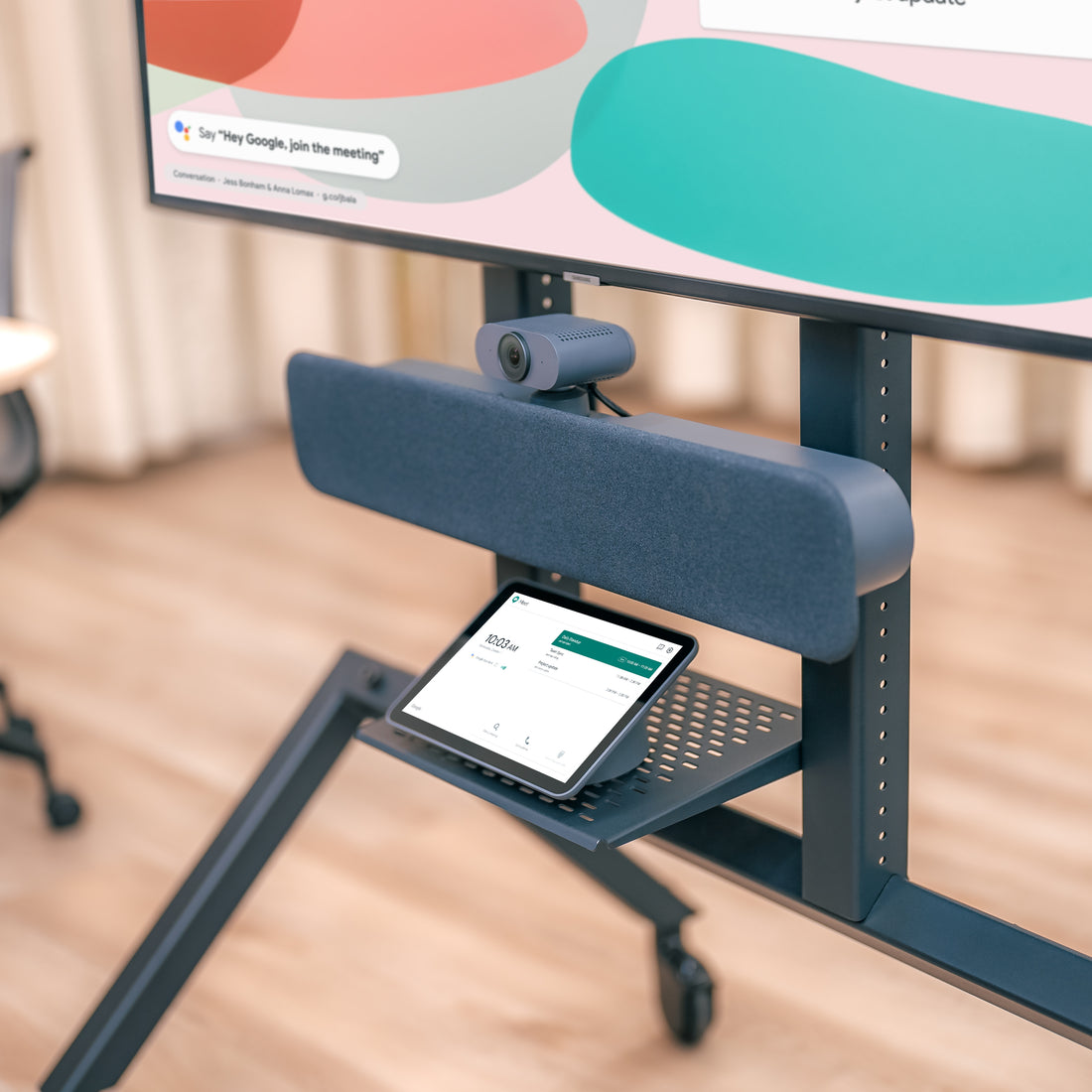 AV Cart for Google Meet Series One Room Kits | Heckler