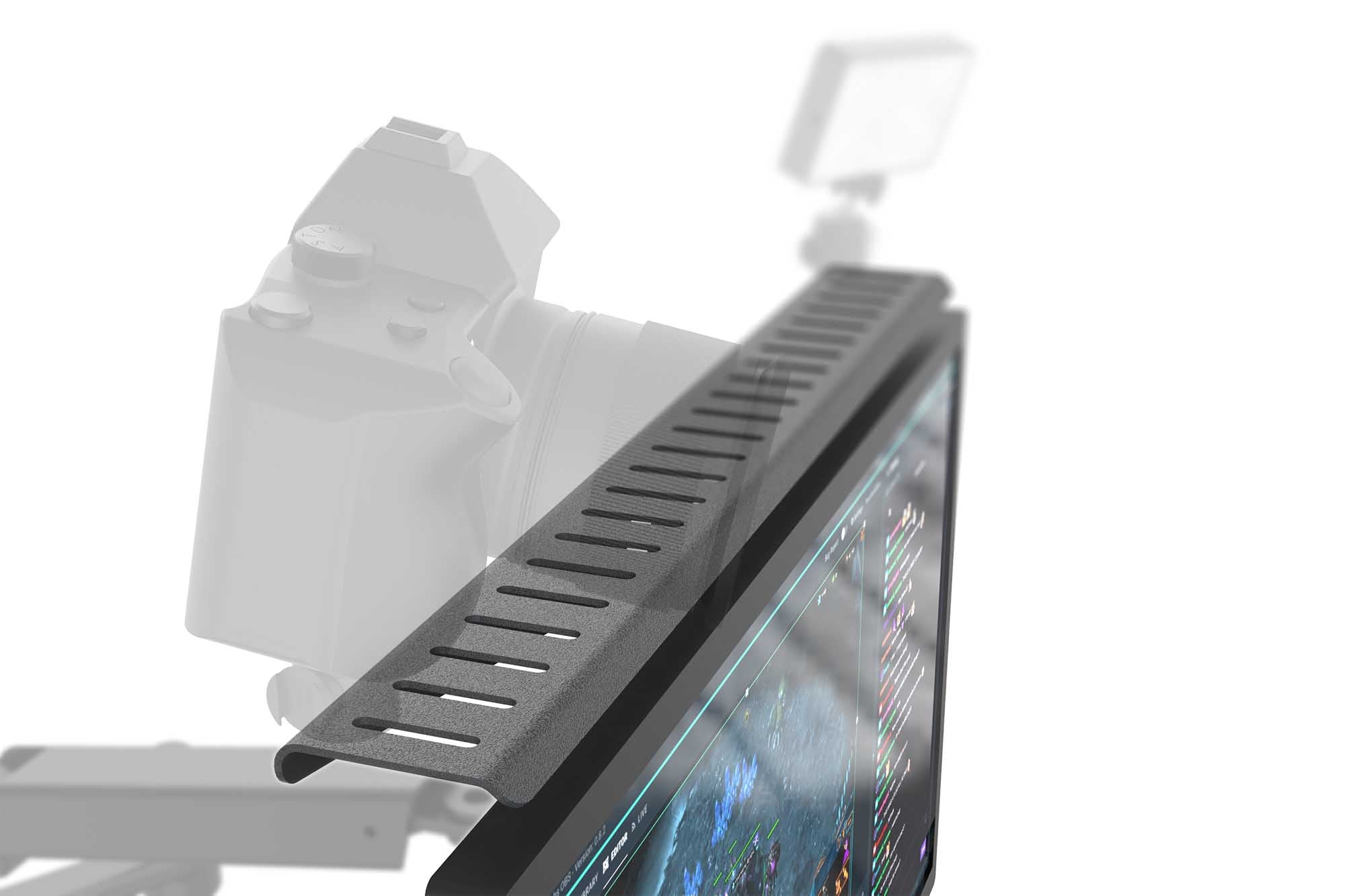 Camera & Video Shelf for Monitor Arms | Video Conferencing & Streaming ...